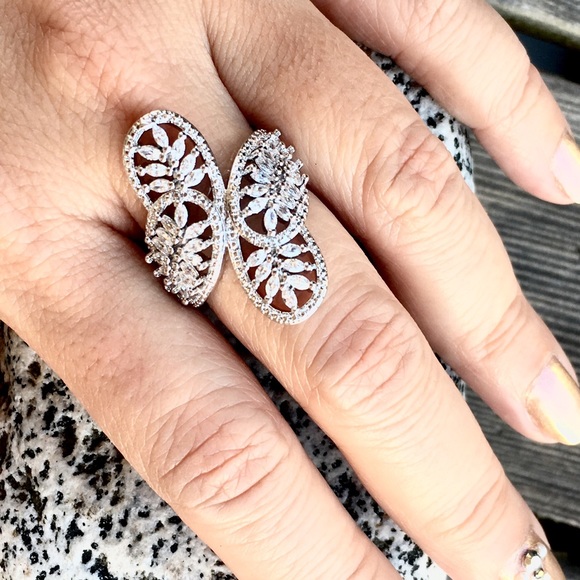 Jewelry | Gorgeous 925 Silver Filled Zircon Ring Size 8 | Poshmark